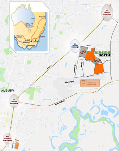 Airside North - Albury Map